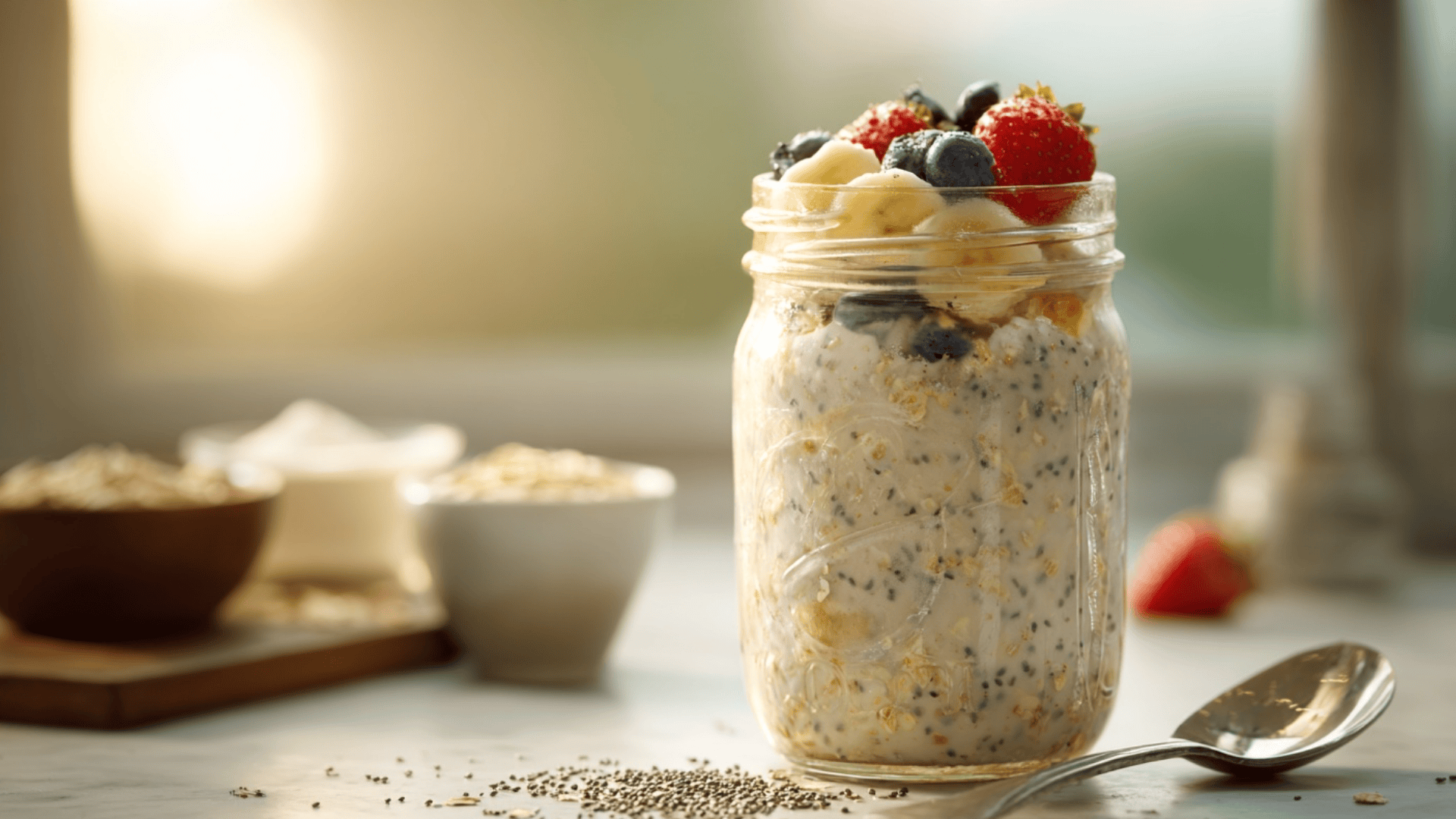 Morning Fuel: Creamy High Protein Overnight Oats Recipe - Eat Thrive Glow